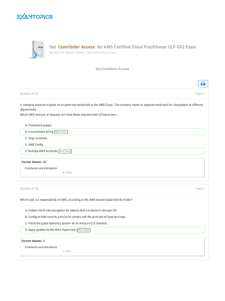 Aws Sample Questions 4 | PDF | Cloud Computing | Amazon Web Services