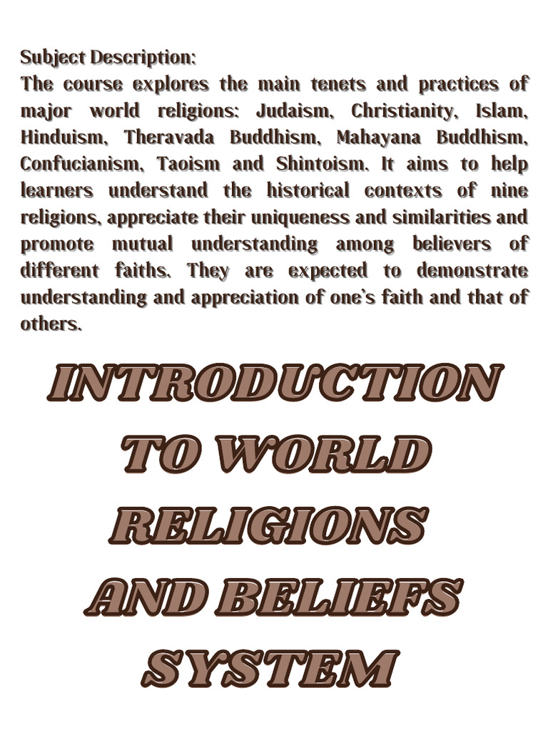 To World Religions and Beliefs System | PDF | Social Sciences | Science