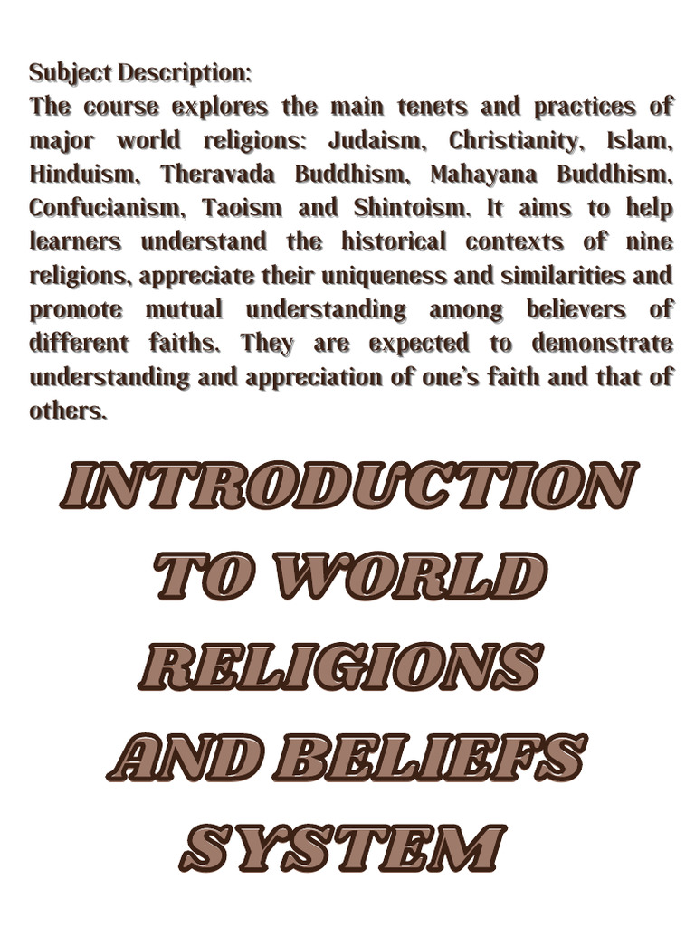 To World Religions and Beliefs System | PDF | Social Sciences | Science
