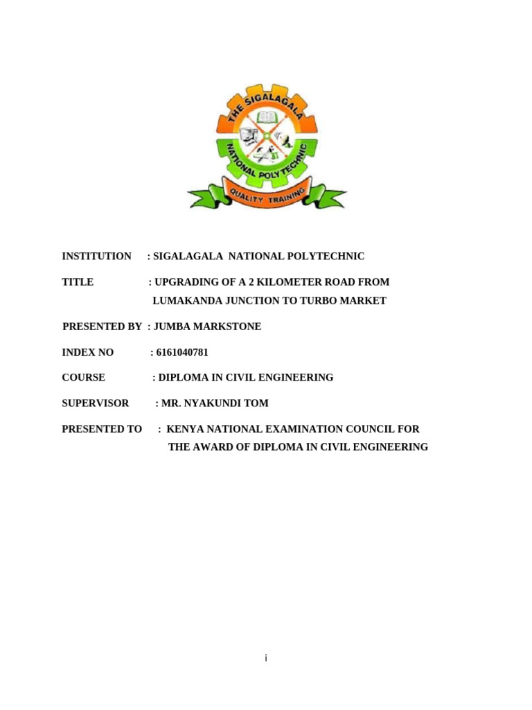 Road Upgrade Project: Lumakanda to Turbo | PDF | Road Surface | Road
