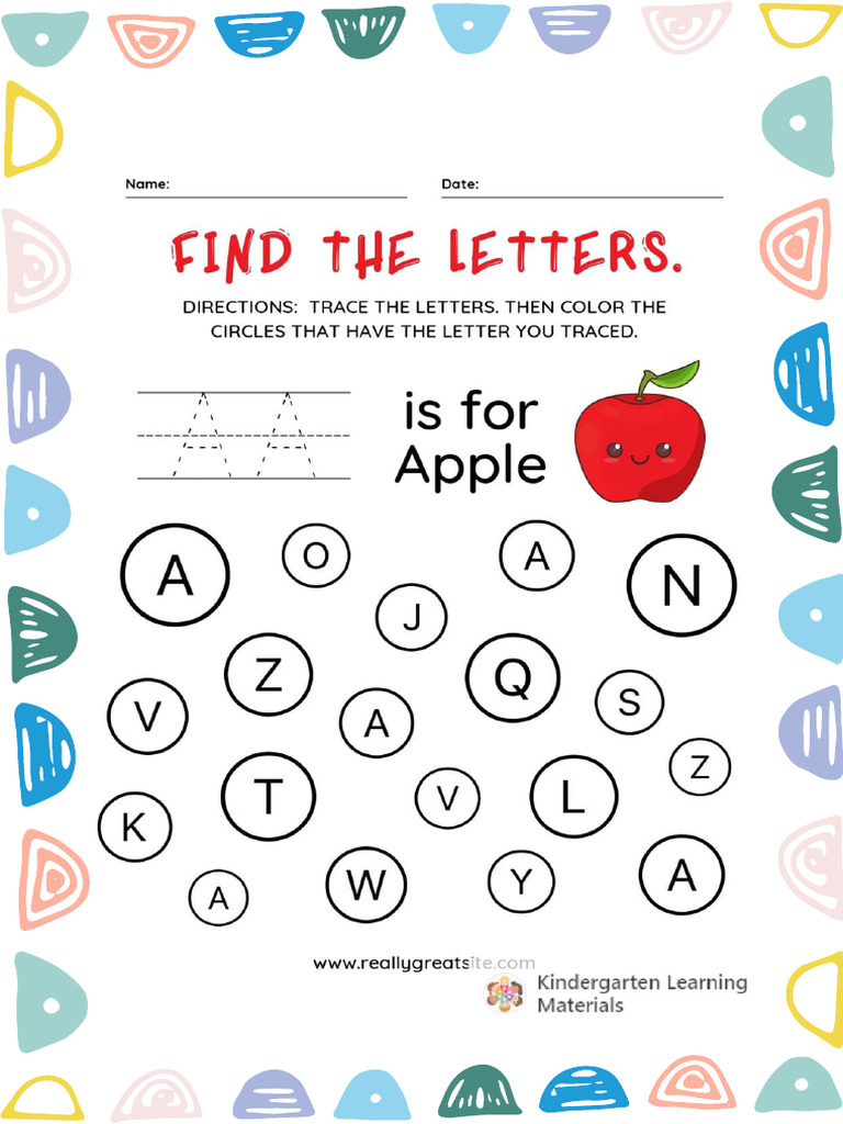 A-Z Find The Letters (Kindergarten) | PDF