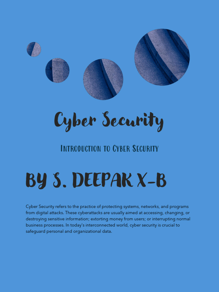 Cyber Security | PDF | Security | Computer Security