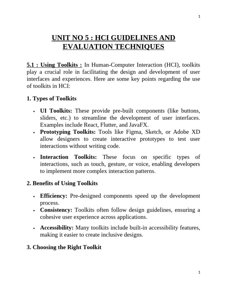 UNIT 5 HCI Notes | PDF | Usability | Methodology