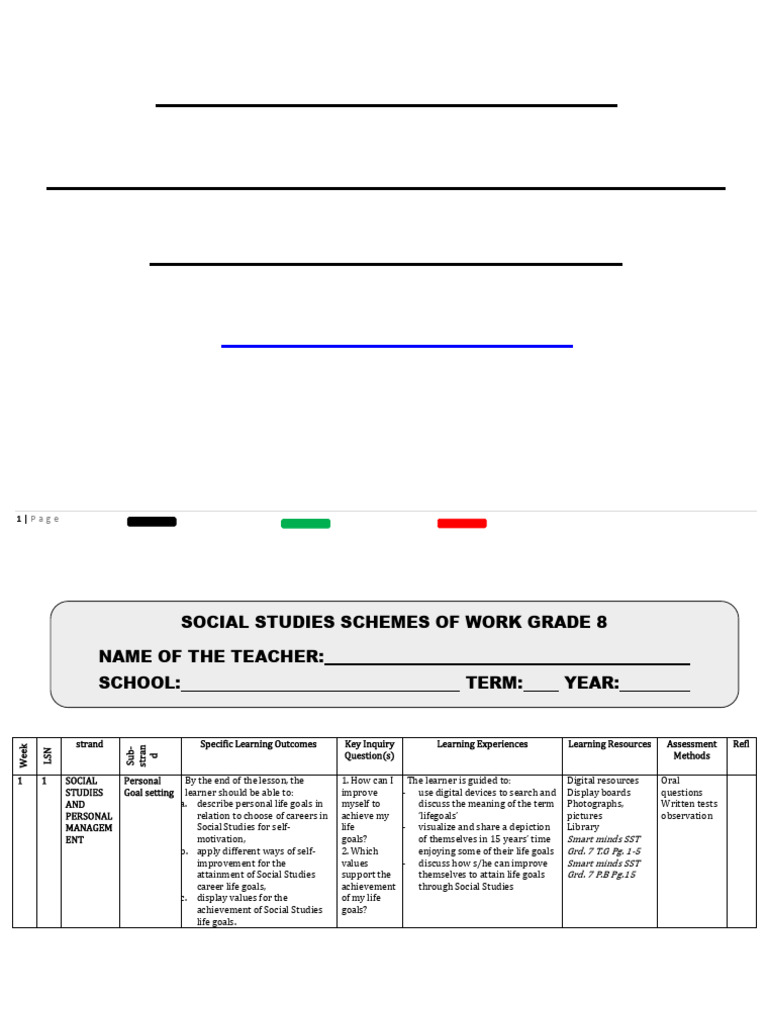 Grade 8 Social Studies Curriculum Guide | PDF | Psychological ...