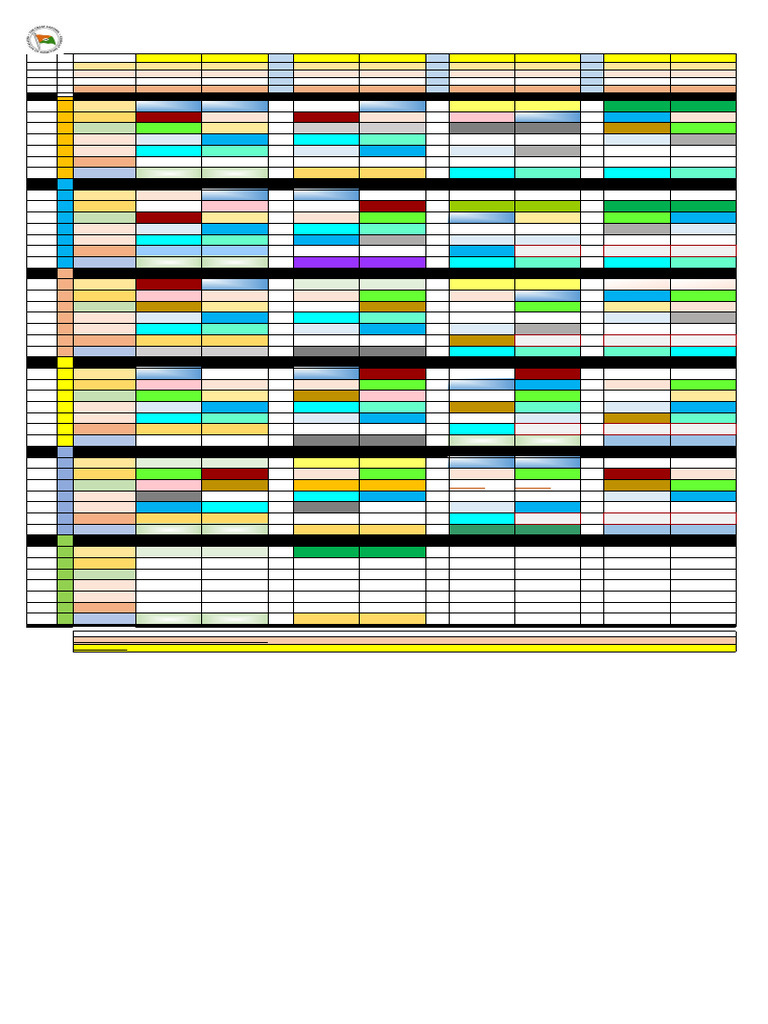 Consolidated Class Time Table For Week Commencing 20 Jan 2025 | PDF ...
