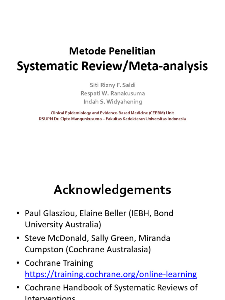 L10. Systematic Review | PDF | Meta Analysis | Systematic Review