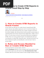 OTBI Training Guide - Updated | PDF | Business Intelligence | User (Computing)