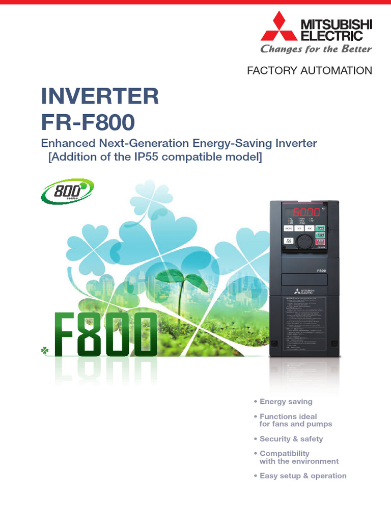 FR-F800 MANUAL COMPLETO | PDF | Electric Motor | Power Inverter