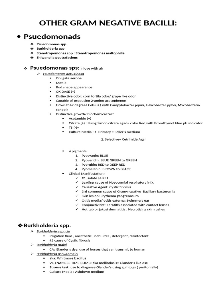 Overview of Gram-Negative Bacilli | PDF | Bacillus | Microbiology