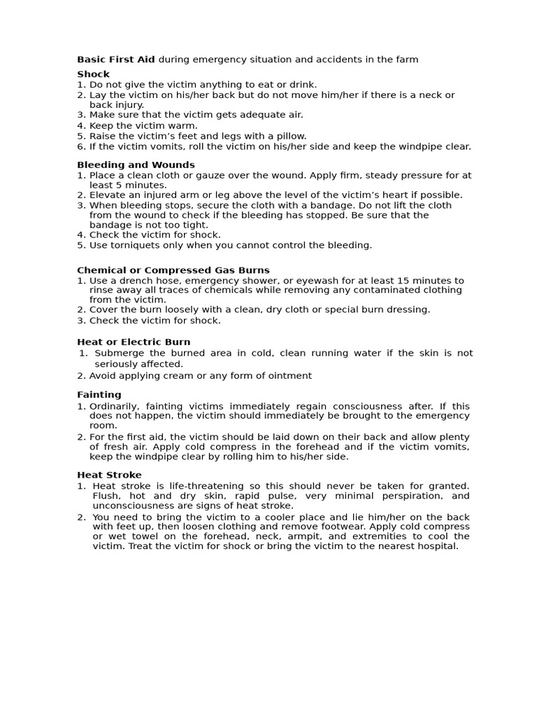 Basic First Aid | PDF