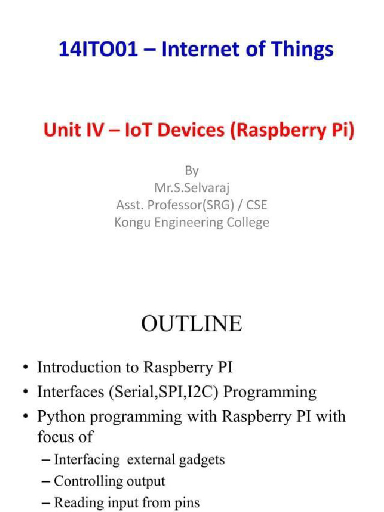 IOT with Raspberry Pi | PDF