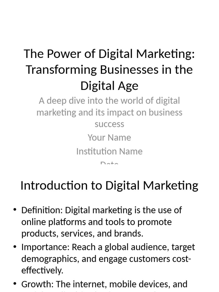 Digital Marketing Seminar | PDF | Digital Marketing | Social Media ...