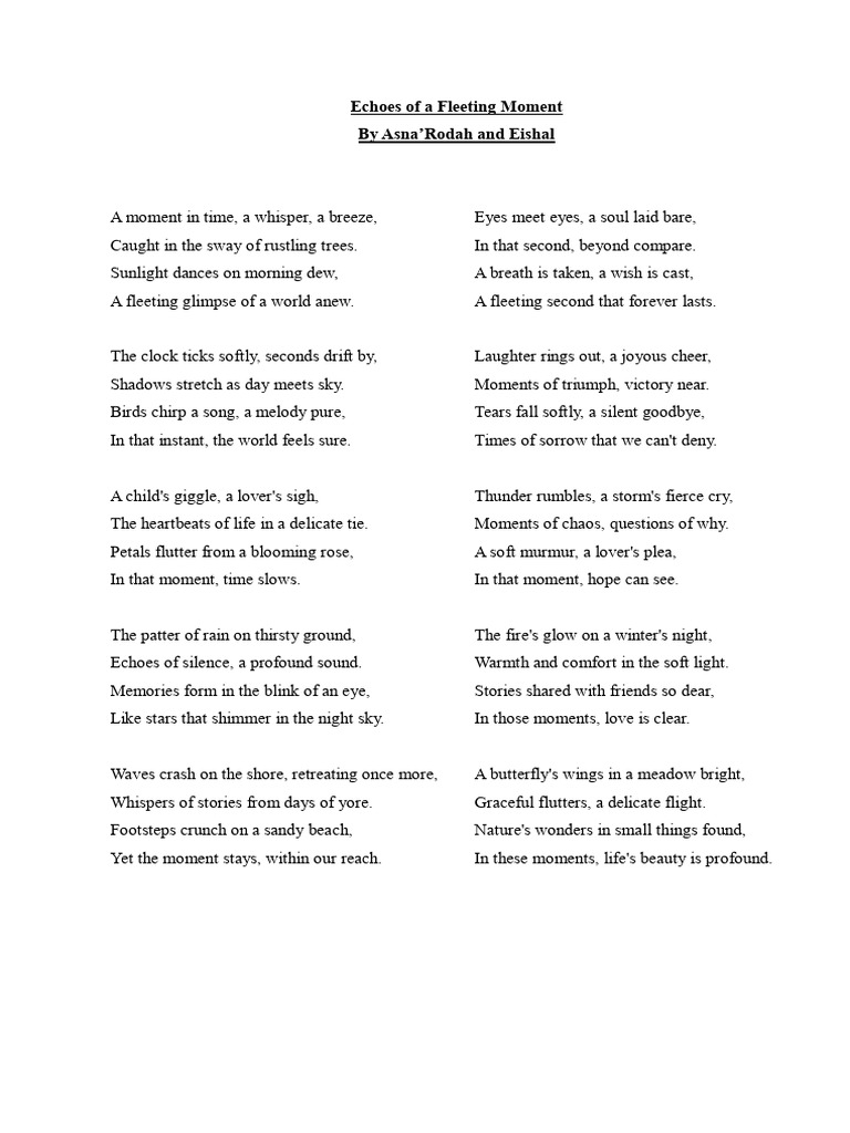 Echoes of A Fleeting Moment | PDF | Sky