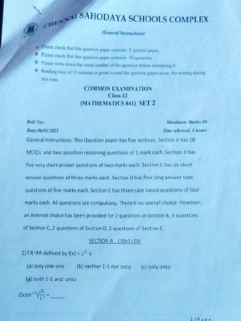 Sahodaya Set 2 | PDF