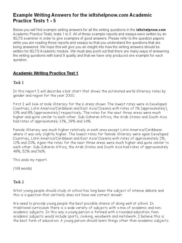Academic Writing Examples 1 - 5 | PDF