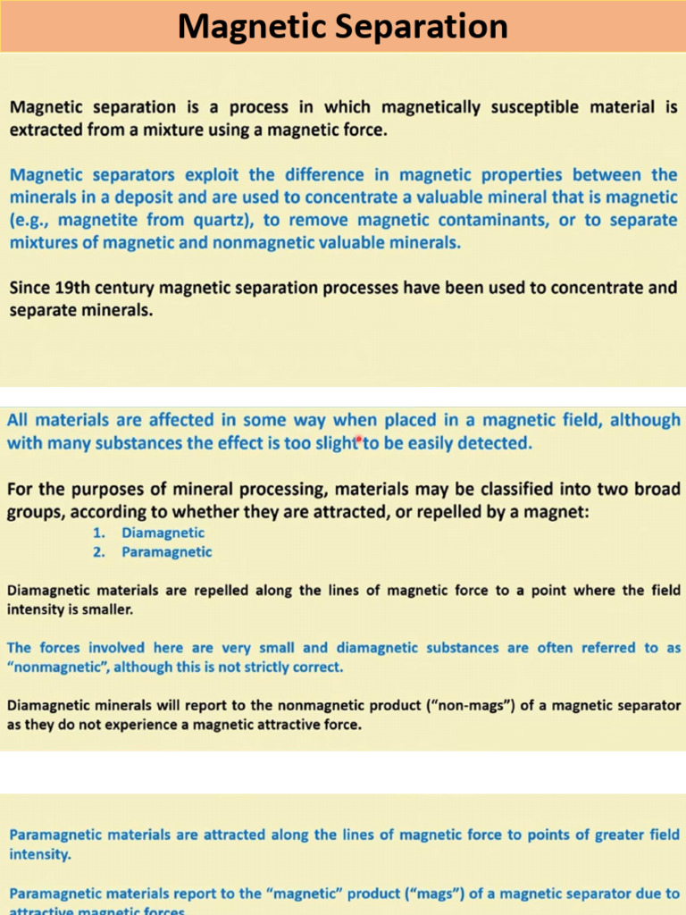 Magnetic n electric separation | PDF