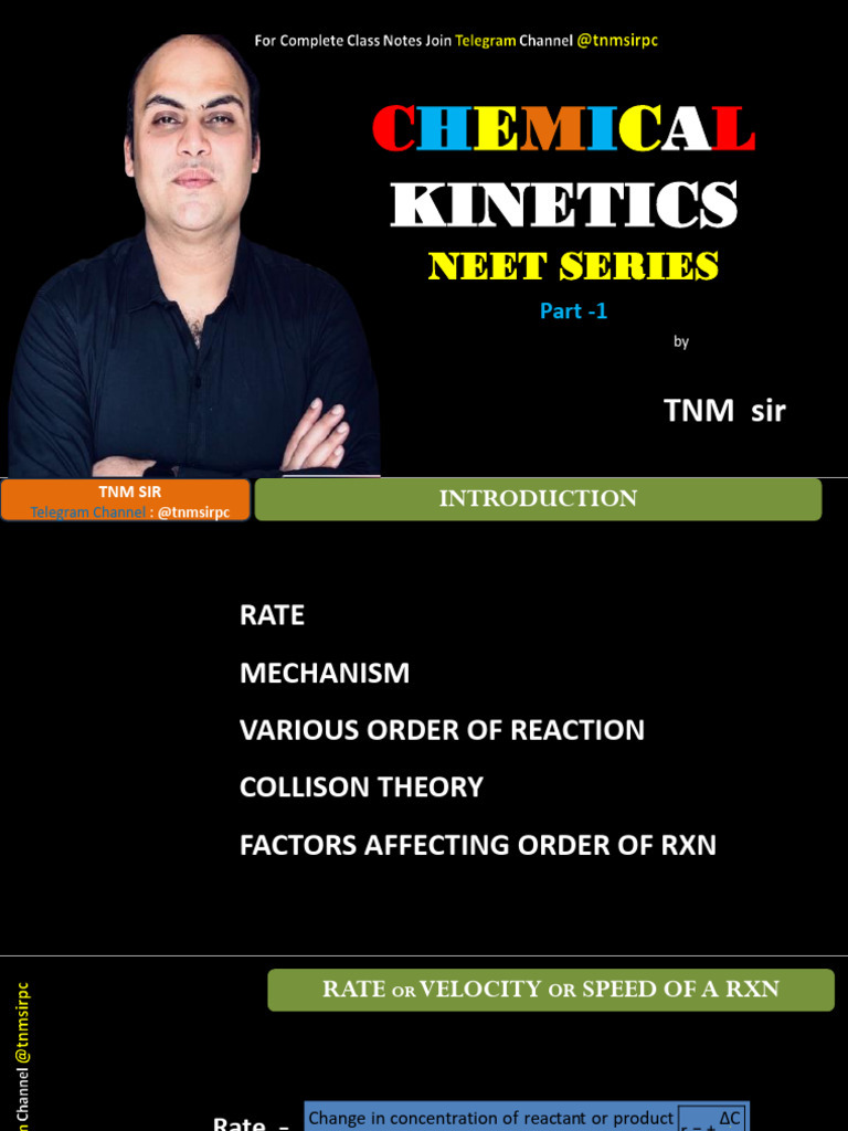 NEET Chemical Kinetics Guide | PDF | Reaction Rate | Reaction Rate Constant