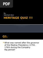 Intach Heritage Quiz | PDF