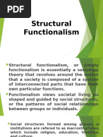 Structural Functionalism | PDF | Social Structure | Scientific Theories