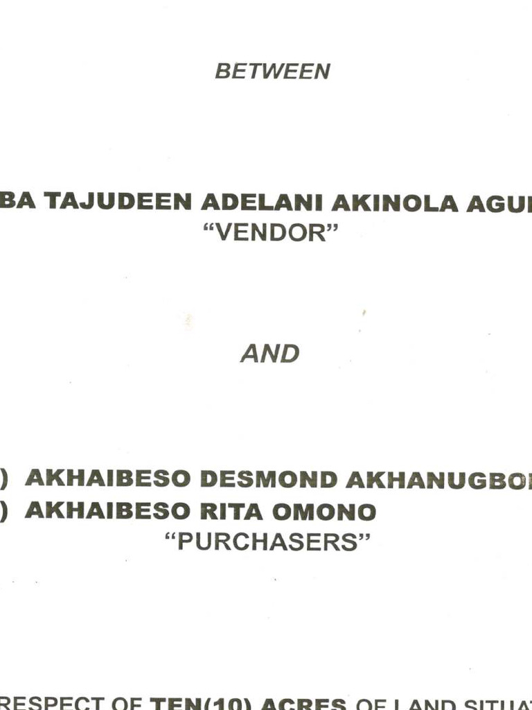 Land Documnets | PDF