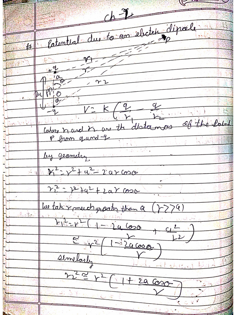Class 12 CH 2 Physics Imp Derivation | PDF