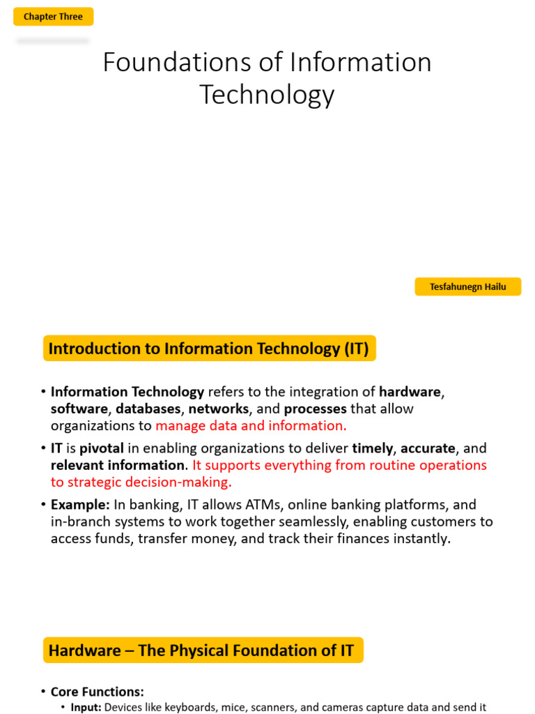 CH3 Information Technology | PDF | Computer Data Storage | Input/Output