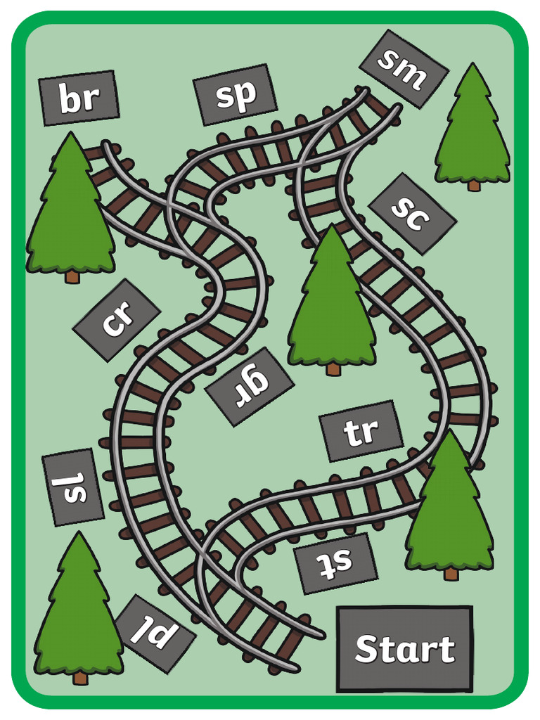 Initial Blends Train Stations Game | PDF