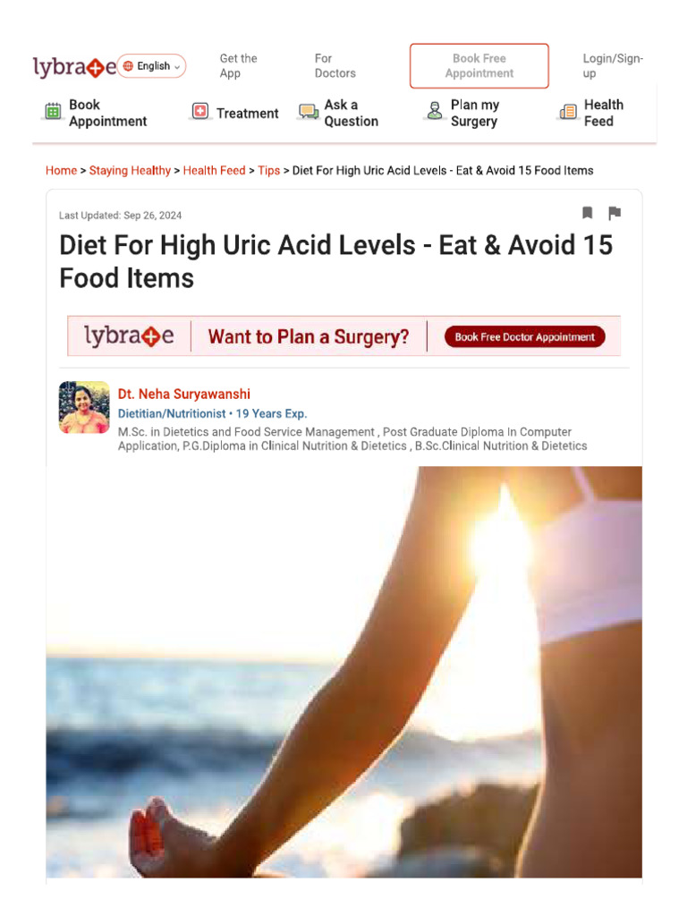 Uric Acid Dos and Donts | PDF