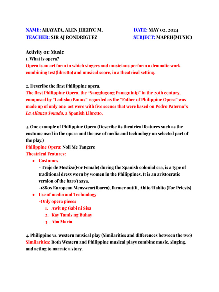 Activity 1 Mapeh | PDF