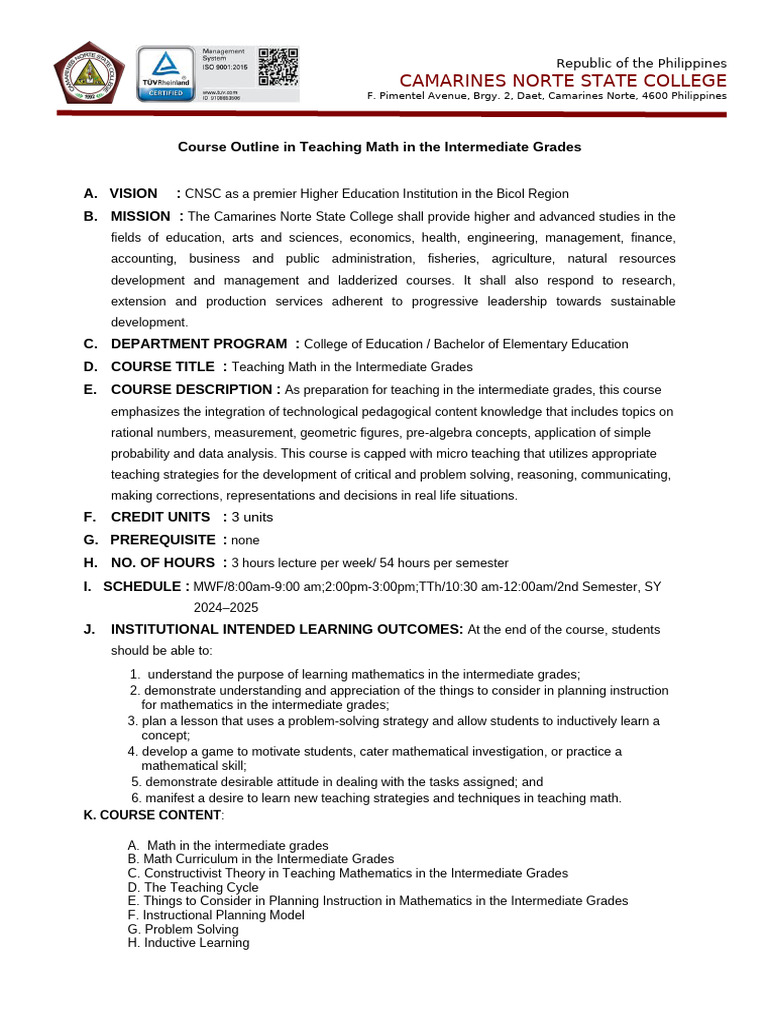 Teaching Math in Intermediate Grades | PDF | Mathematics | Inclusion ...