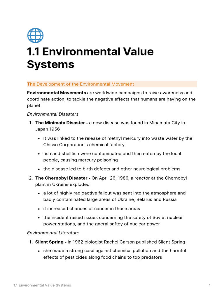 1.1 Environmental Value Sys120environmental20value20systems | PDF ...