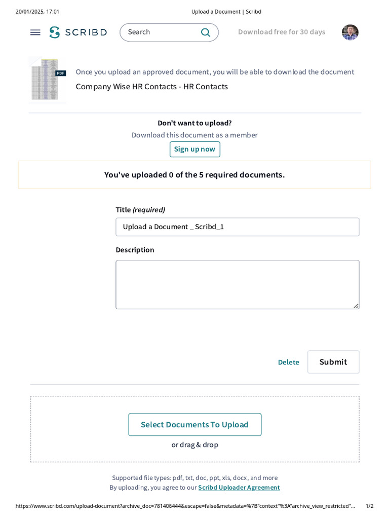 Upload a Document _ Scribd_2 | PDF | Scribd | Internet