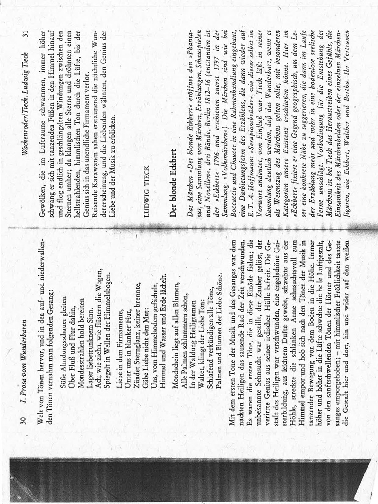 Tieck - Der Blonde Eckbert | PDF