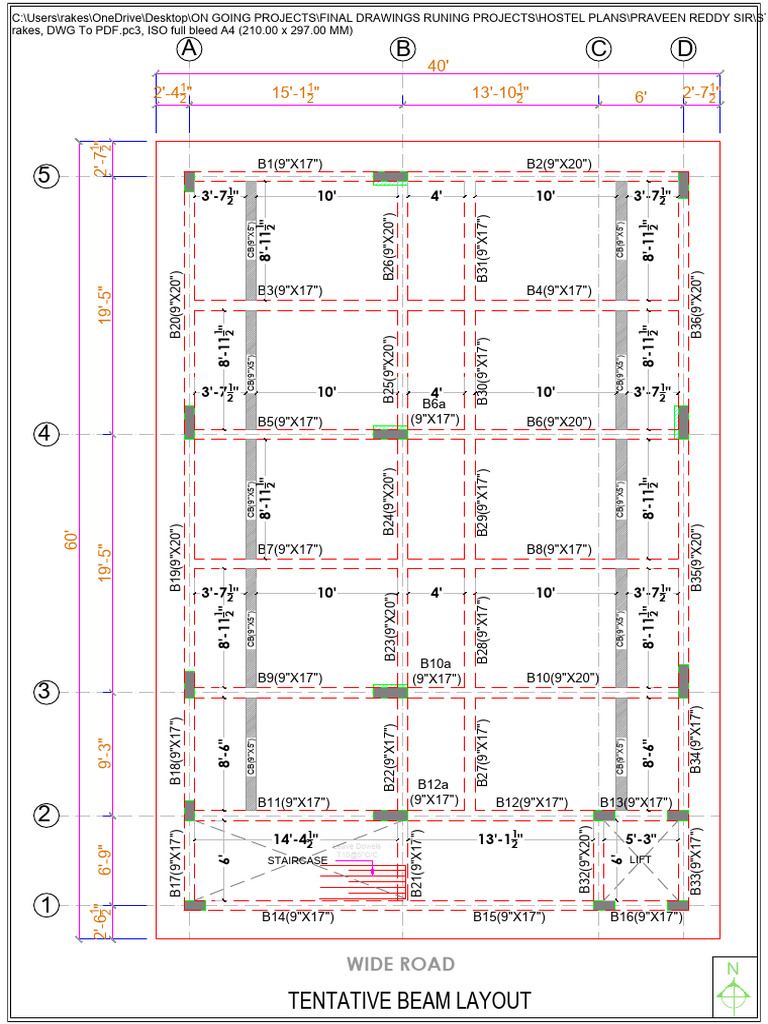 TENTATIVE BEAM LAYOUT | PDF