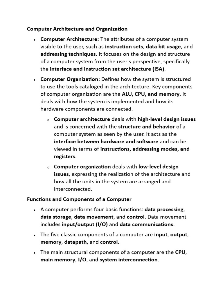 Summary | PDF | Central Processing Unit | Computer Data Storage