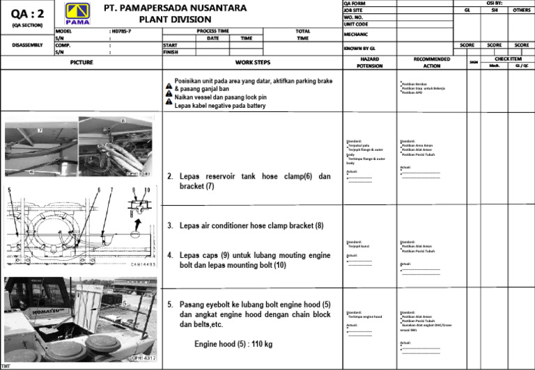 Qa2 HD785-7 Engine Hood - 1a (Osi) - 2024 | PDF