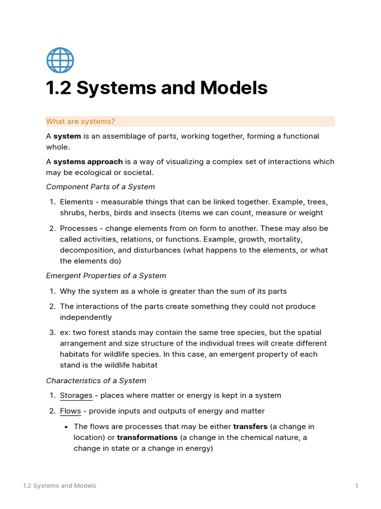 1.2 Systems and Mode220systems20and20models | PDF | System | Matter