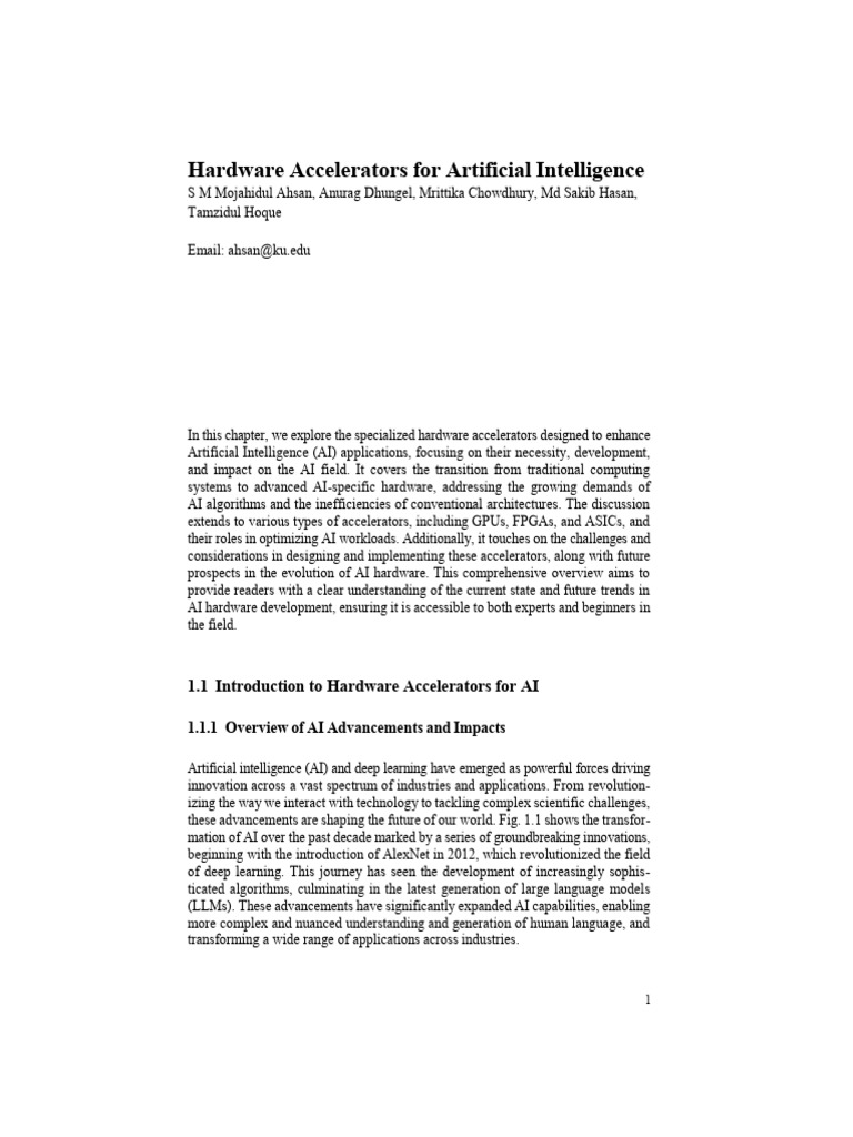 AI Hardware Accelerators Overview | PDF | Support Vector Machine ...