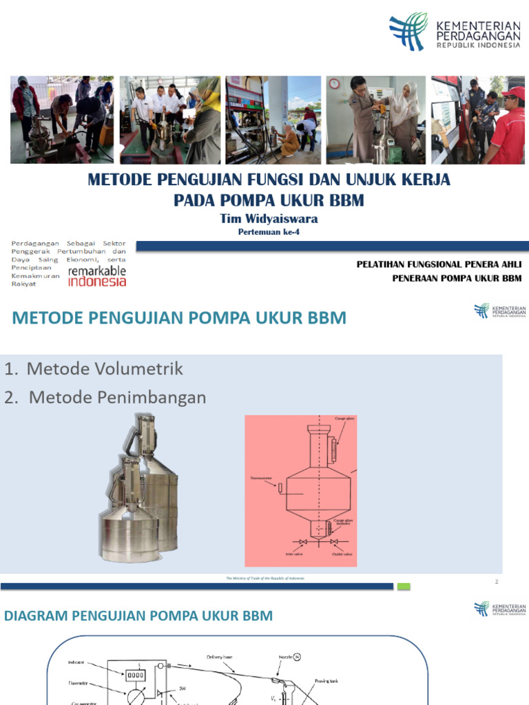 Pertemuan-4 - Metode Pengujian Pompa Ukur BBM - PA 2022 | PDF