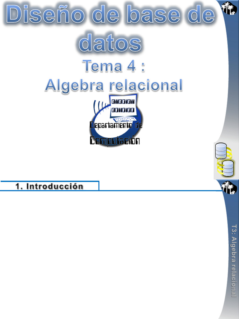 Introducción al Álgebra Relacional | PDF | Base de datos relacional ...