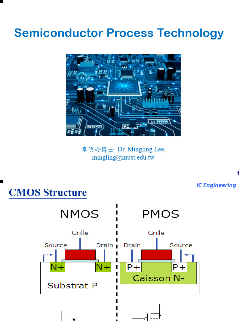 Ch7 CMOS 製程流程 - 112-2 | PDF | Wafer (Electronics) | Silicon Dioxide
