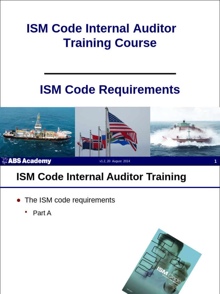 03 - ISM Code Internal Auditor - ISM Code Requirements | PDF | Audit | Safety