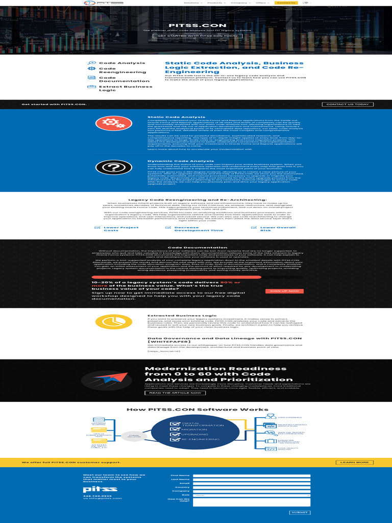 Code Analysis Tool - PITSS - CON Tool For Legacy Applications | PDF ...