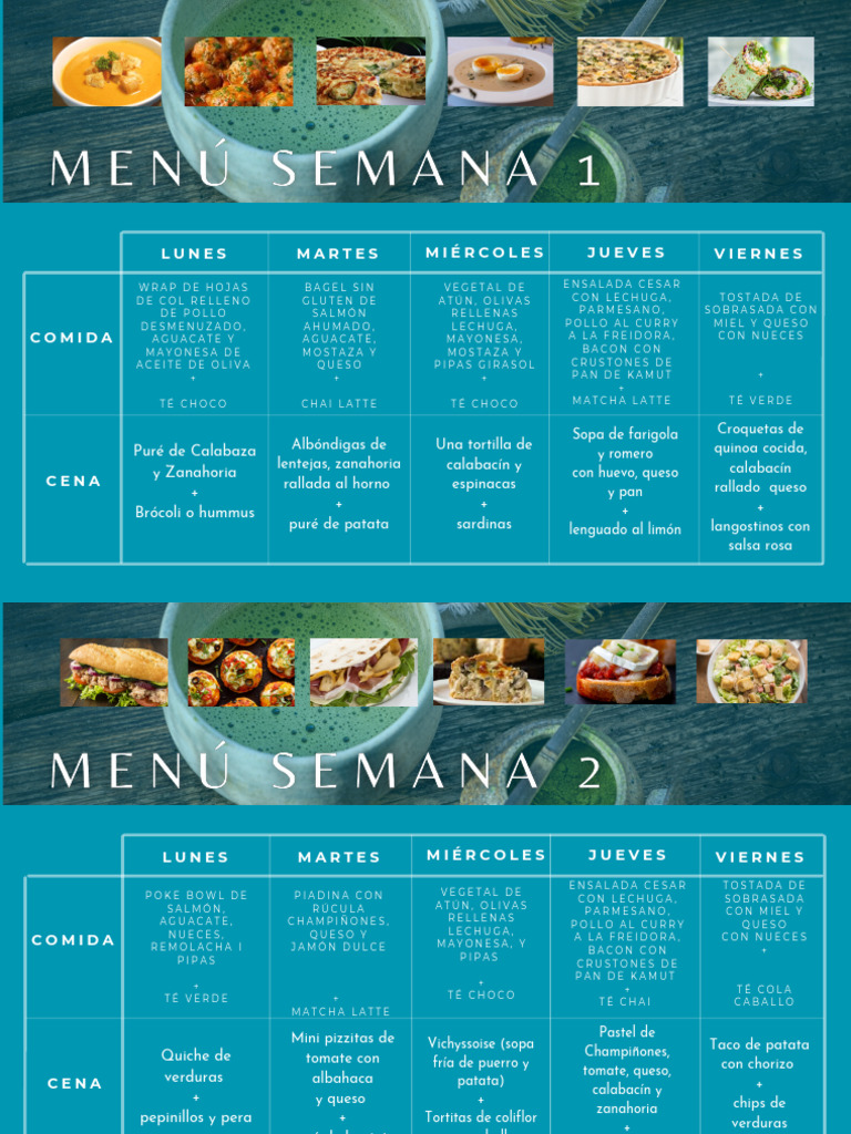 DIETA CONSCIENTE Menus semanal | PDF | ensalada | Cocina asiática