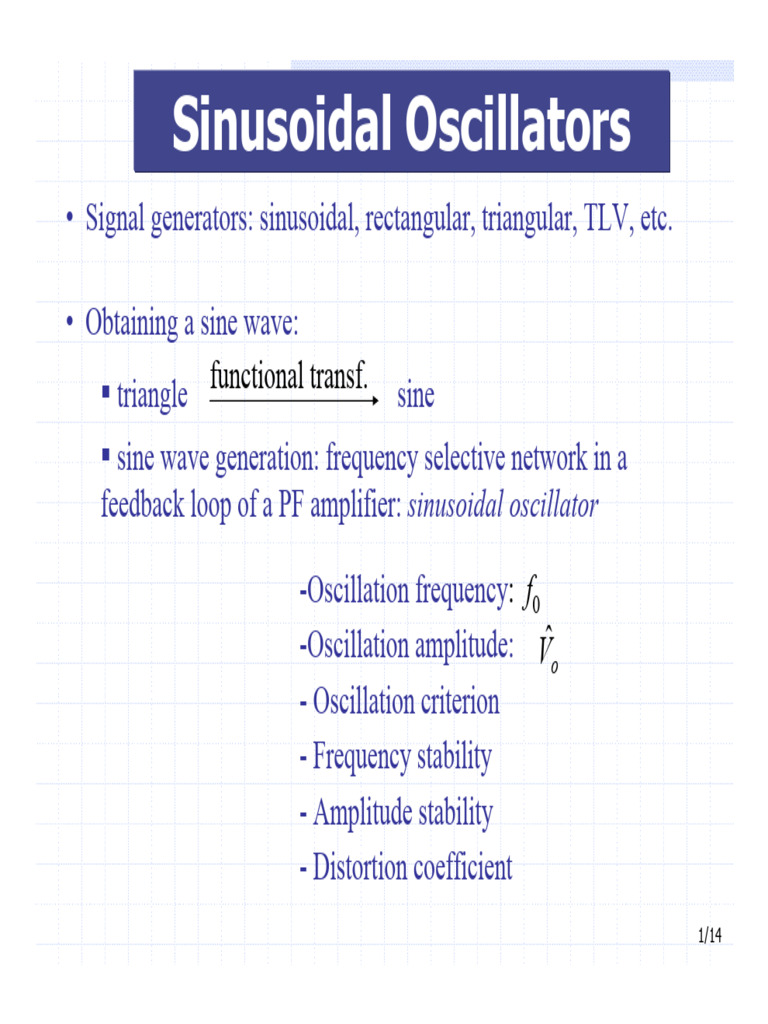10 Sinusoidal Oscillators | PDF | Electronic Oscillator | Electronic Circuits