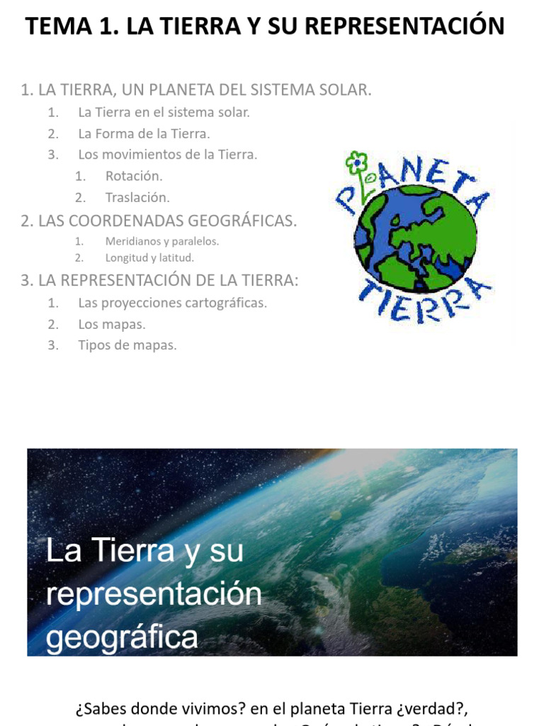 El Planeta Tierra | PDF | Sistema solar | Tierra