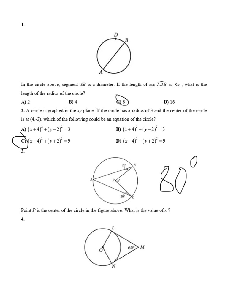5 Question Circle | PDF