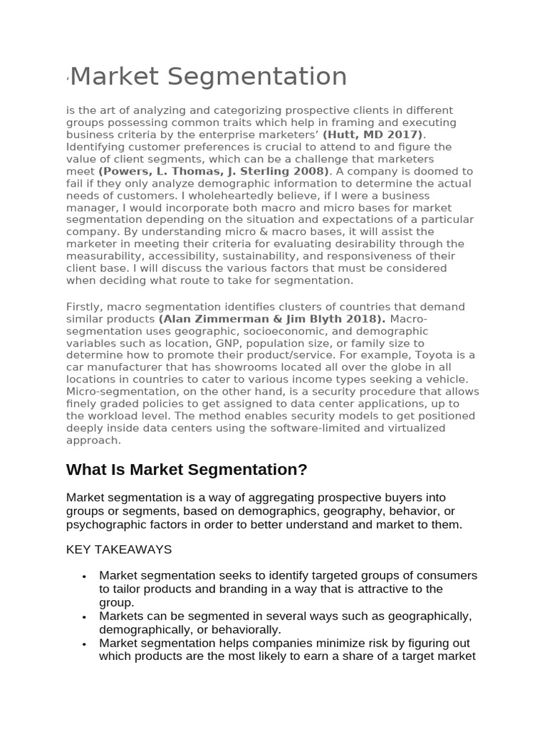 SEGMENTATION | PDF | Market Segmentation | Brand