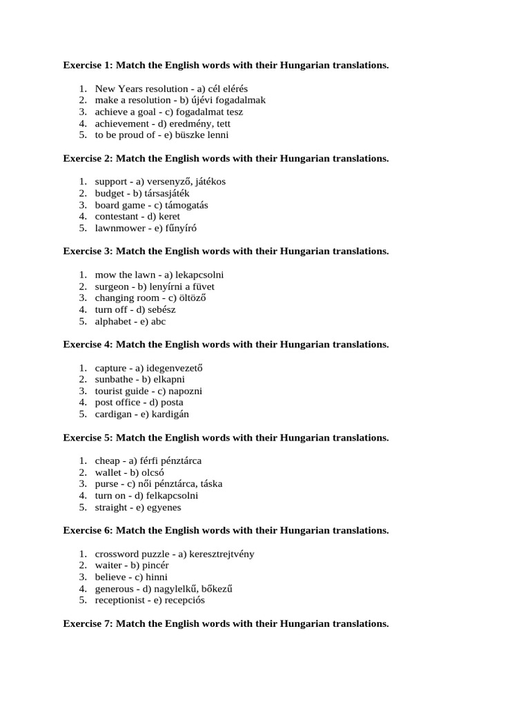 Szódolgozat | PDF