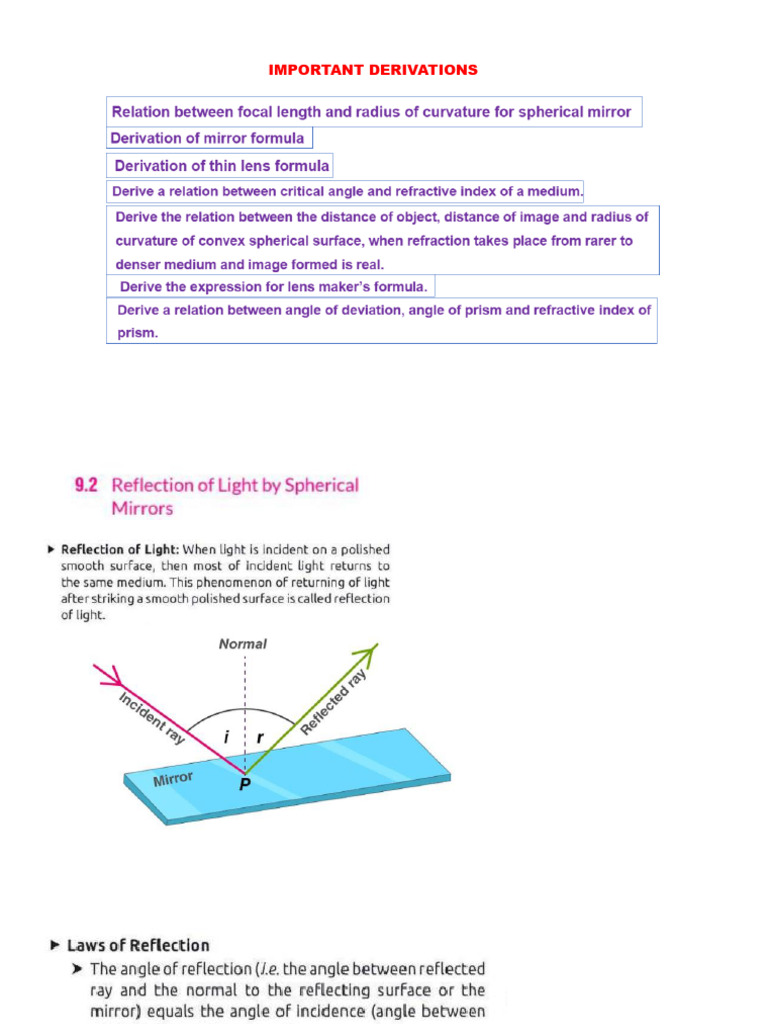 Key Image Formation Derivations | PDF